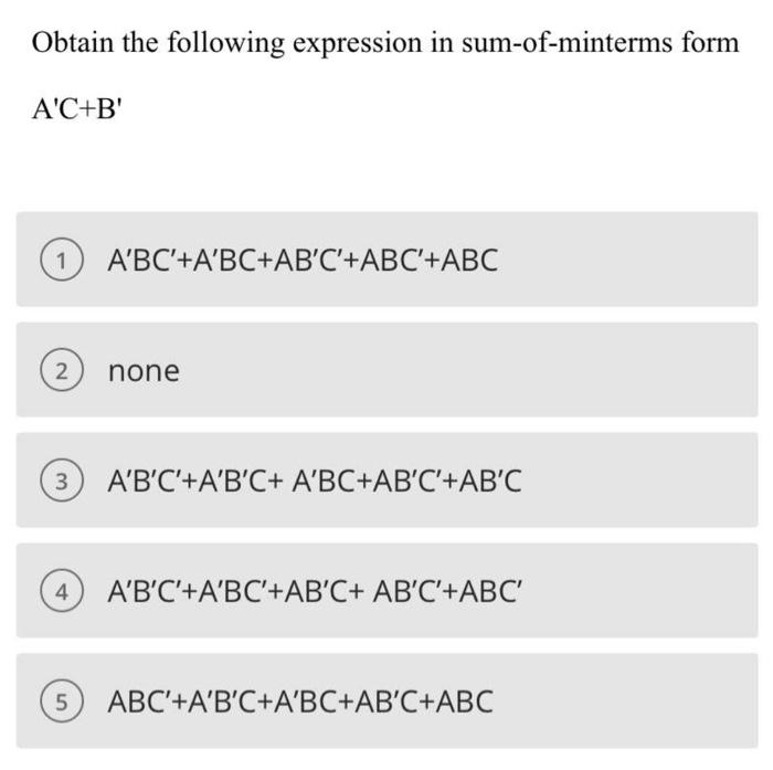 Solved Consider the truth table below and select the correct | Chegg.com