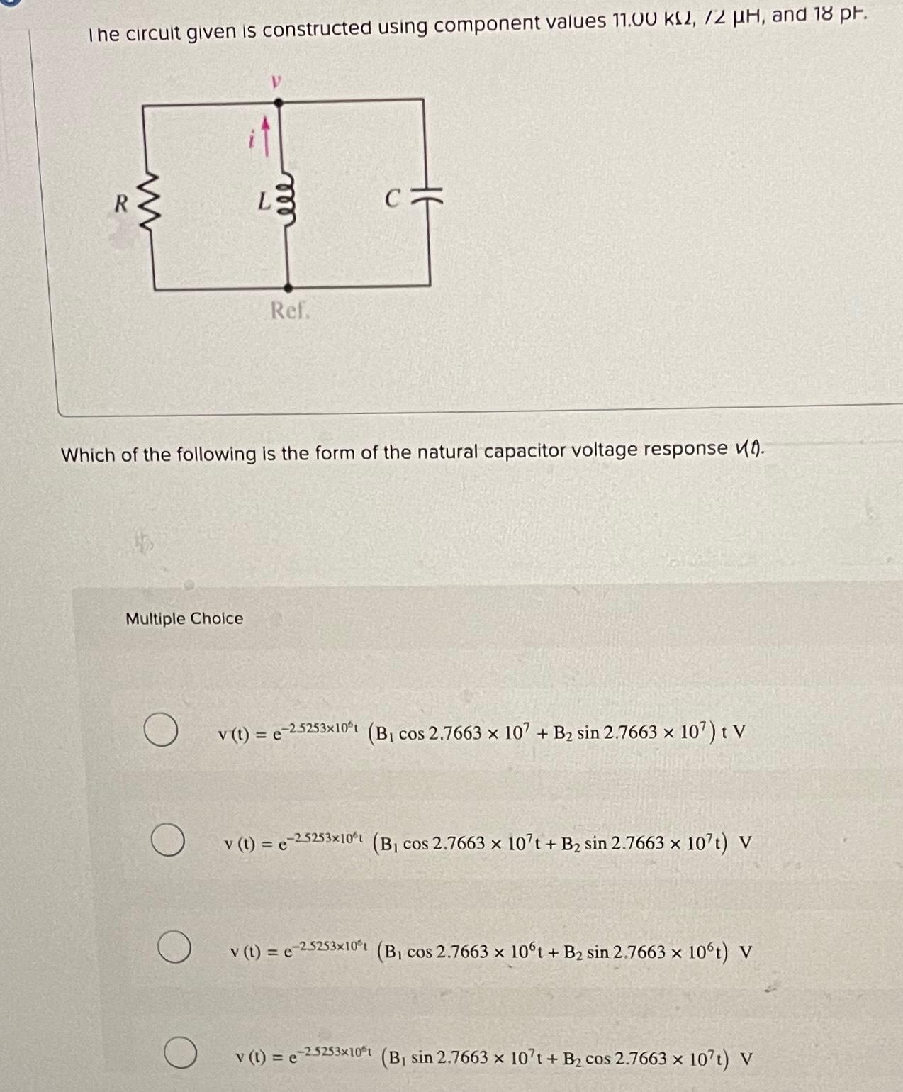 Solved I he circuit given is constructed using component | Chegg.com