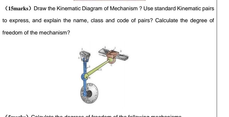 Solved (15marks) Draw the Kinematic Diagram of Mechanism? | Chegg.com Solved (15marks) Draw the Kinematic Diagram of Mechanism? | Chegg.com