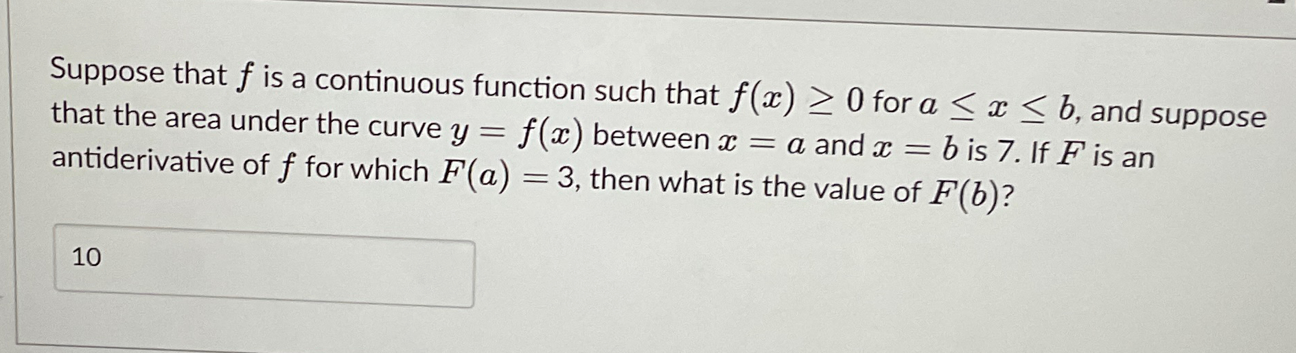 Solved Suppose that f ﻿is a continuous function such that | Chegg.com