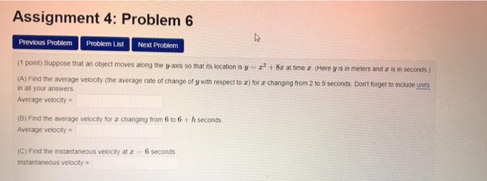 Solved Assignment 4 Problem 6 Previous Problem Problem List 6964