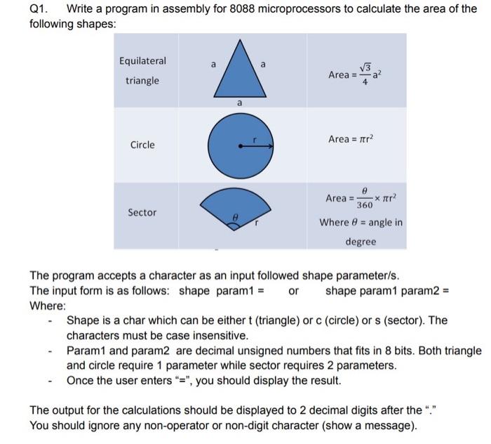 Solved Q1. Write a program in assembly for 8088 | Chegg.com