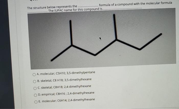 Solved The structure below represents the formula of a | Chegg.com