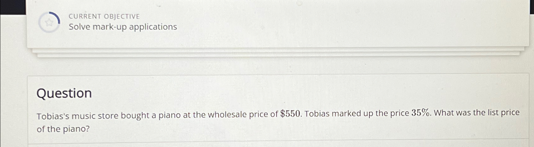 Solved Current Objectivesolve Mark Up