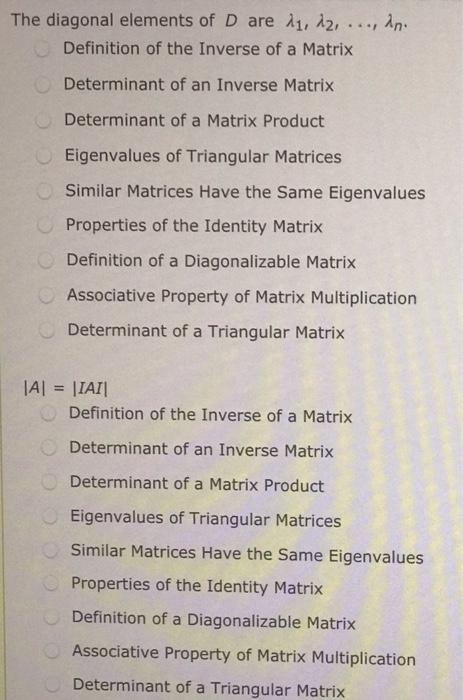 Solved Prove that if matrix A is diagonalizable with n real | Chegg.com