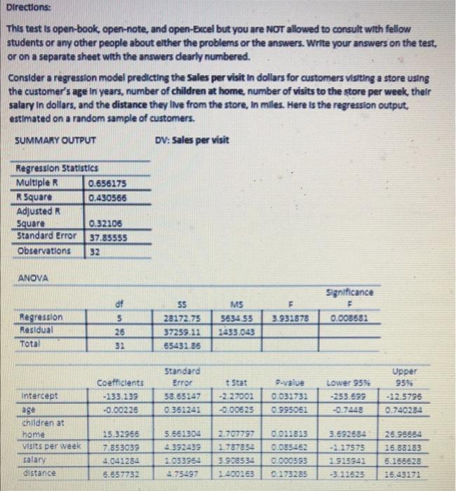 Solved Directions: This test is open-book, open-note, and | Chegg.com
