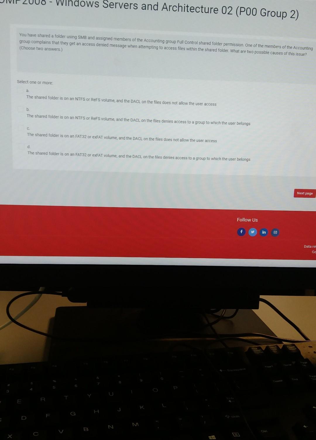 Solved Servers and Architecture 02 (P00 Group 2) You have | Chegg.com
