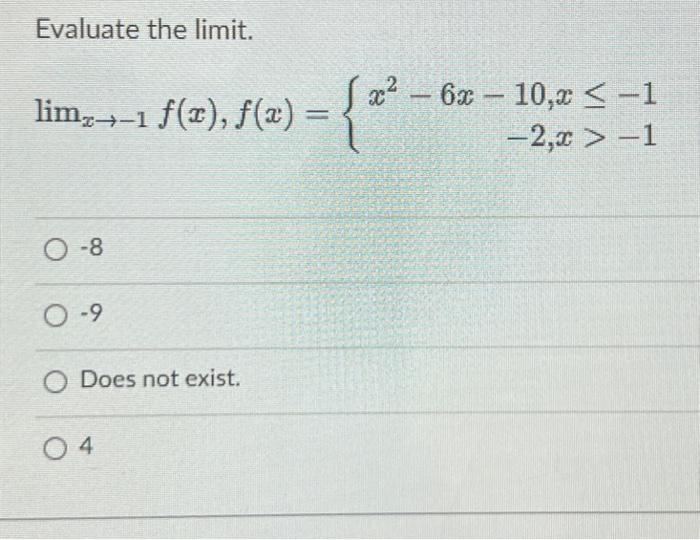 Solved Evaluate the limit. | Chegg.com