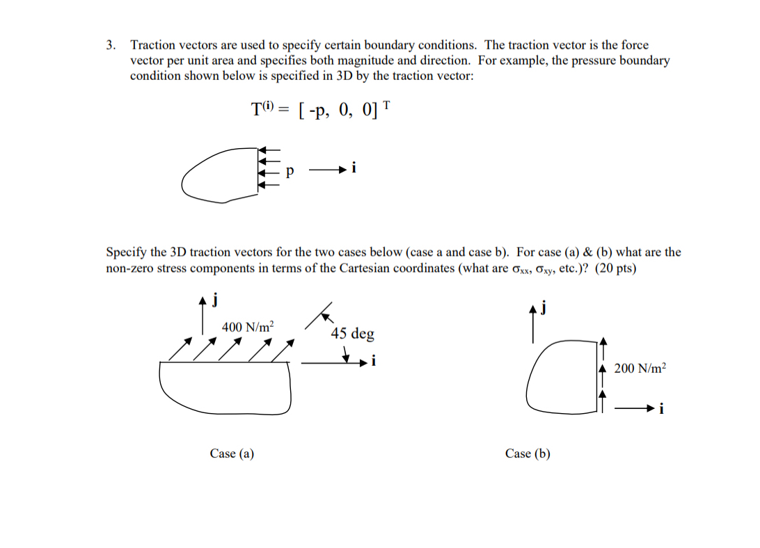 Solved Traction vectors are used to specify certain boundary | Chegg.com