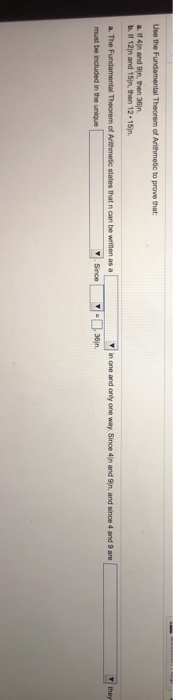 Solved Use the Fundamental Theorem of Arithmetic to prove | Chegg.com