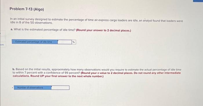 Solved In an initial survey designed to estimate the | Chegg.com