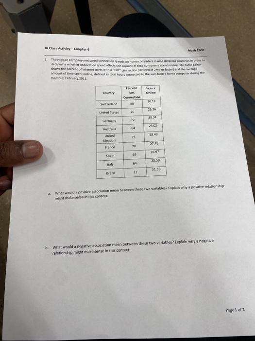 Solved In Class Activity - Chapter 6 Math 2600 variable and | Chegg.com