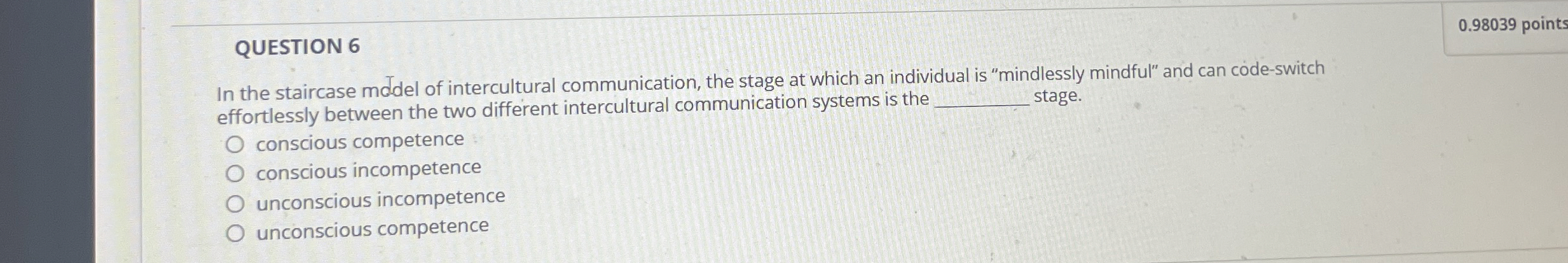 Solved QUESTION 6In the staircase model of intercultural | Chegg.com