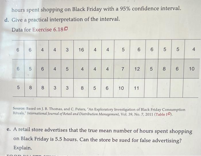 Solved 18 [Data Set: BLKFRI] SHOPPING ON BLACK FRIDAY. The | Chegg.com