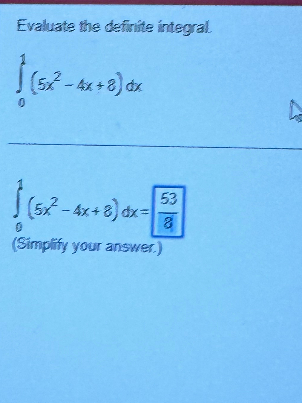 Solved Evaluate The Definite
