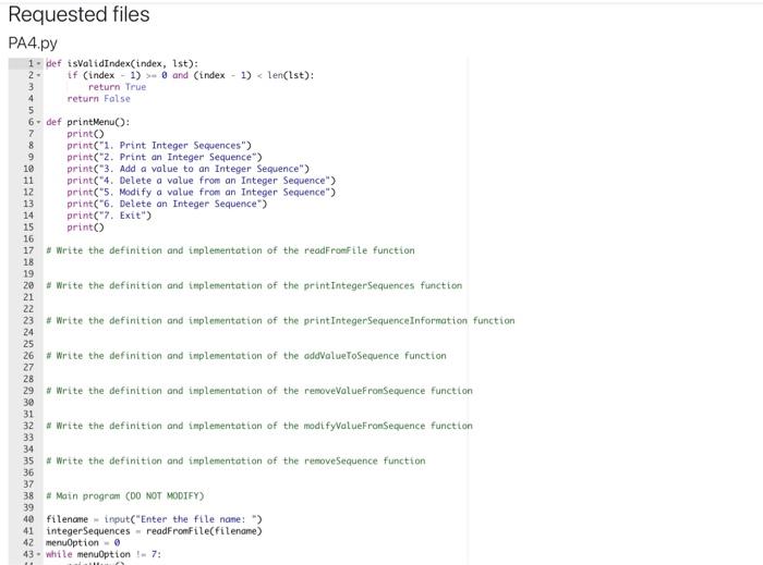 Solved Given the Python program provided in the template | Chegg.com