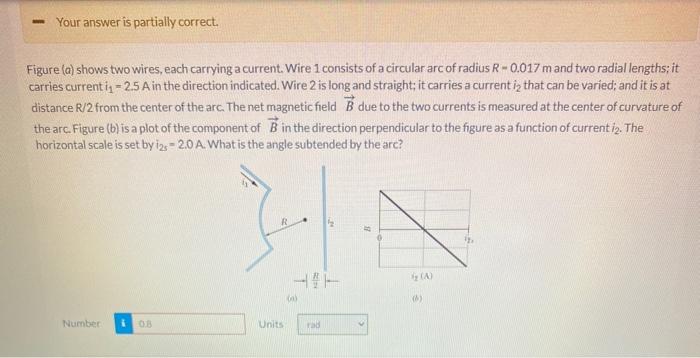 Solved Your answer is partially correct. Figure (a) shows | Chegg.com