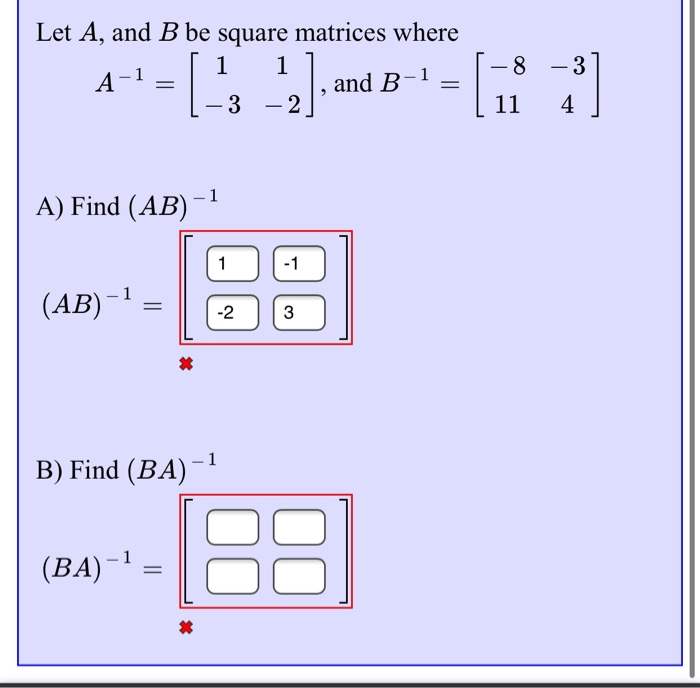 Solved Use the inverse of matrix A to solve the following | Chegg.com