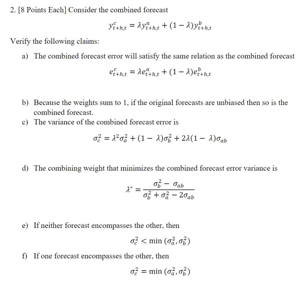 Solved [8 ﻿Points Each] ﻿Consider the combined | Chegg.com