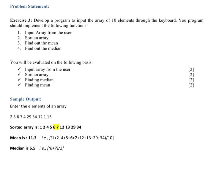 Solved it should contain problem statement , soluution ( | Chegg.com