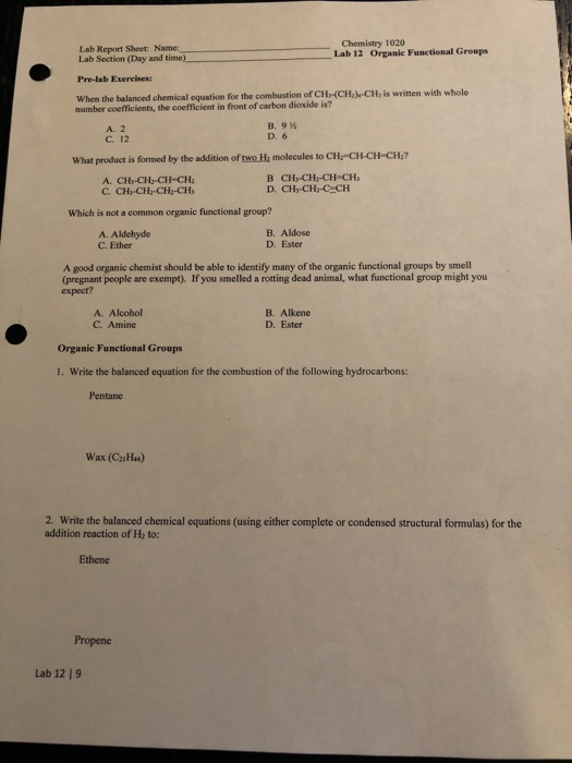 Solved Lab Report Sheet: Name: Lab Section (Day and time) | Chegg.com