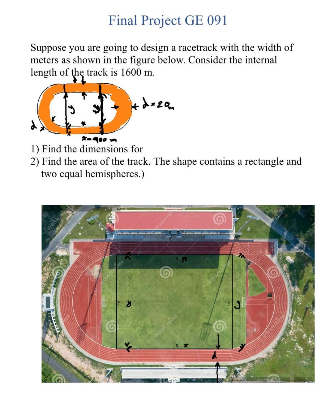 Solved Final Project GE 091 Suppose you are going to design | Chegg.com