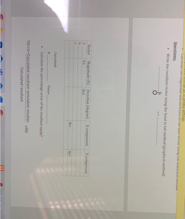 Solved - Write the resultant vector using the head to tail | Chegg.com
