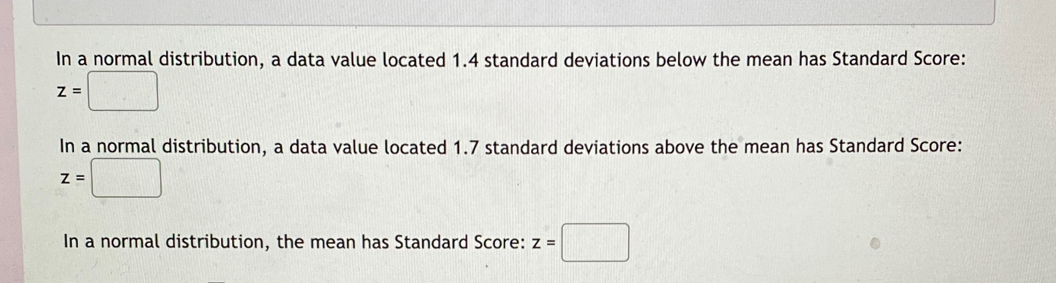 Solved In a normal distribution, a data value located 1.4 | Chegg.com