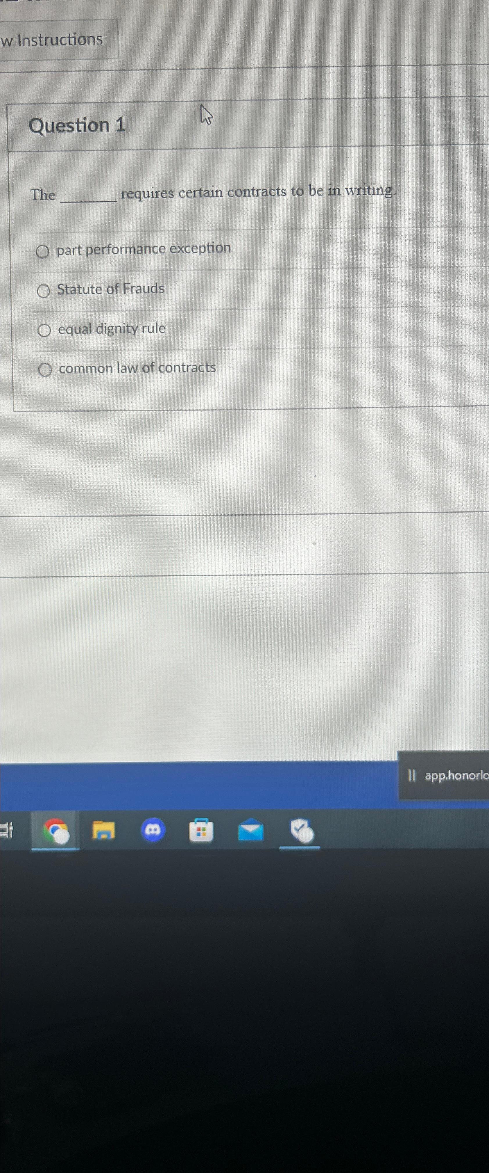 Solved Question 1The requires certain contracts to be in | Chegg.com