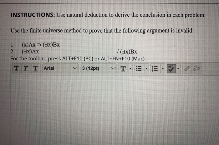 Solved INSTRUCTIONS: Use natural deduction to derive the | Chegg.com