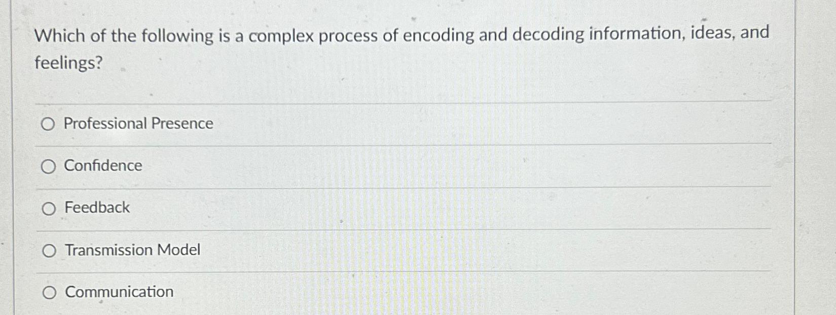 Solved Which of the following is a complex process of | Chegg.com