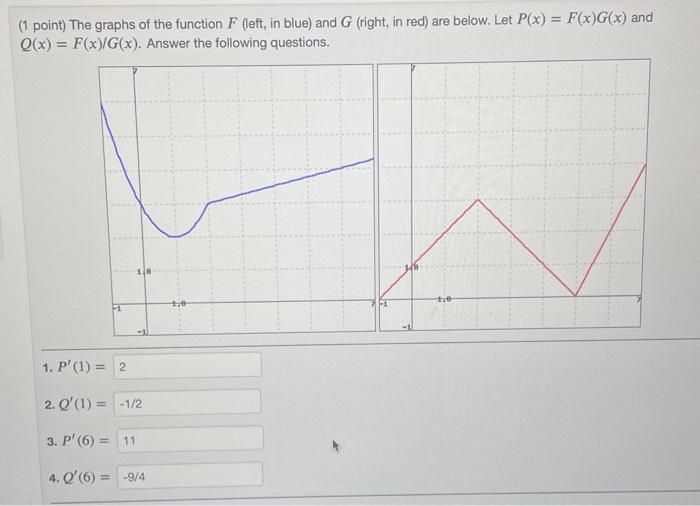 [solved] 1 Point The Graphs Of The Function F Lef