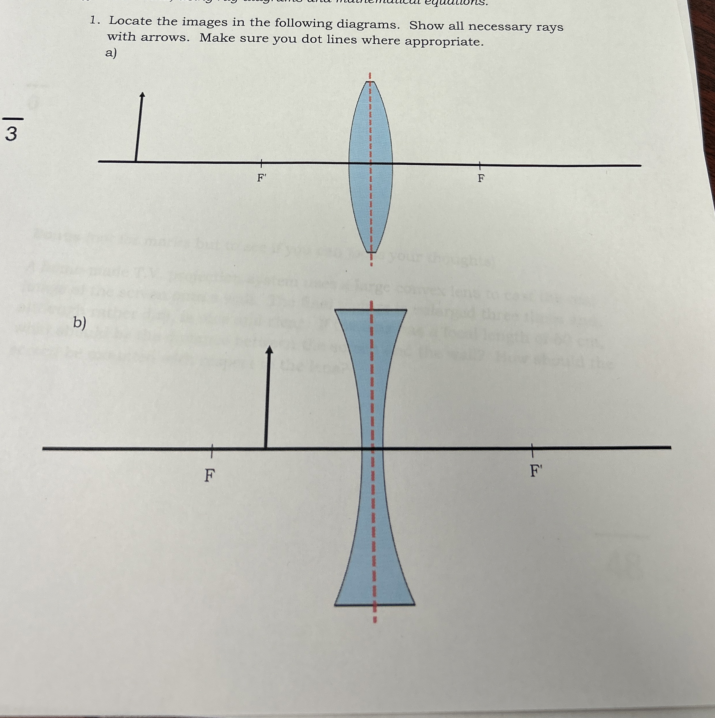 Solved Locate the images in the following diagrams. Show all | Chegg.com