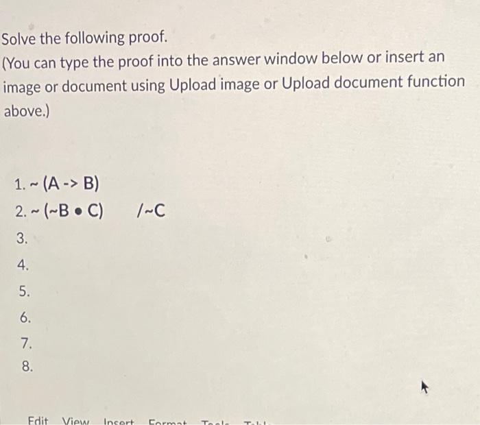 Solved Solve the following proof. (You can type the proof | Chegg.com