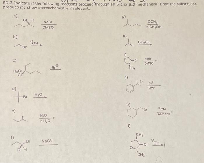 Solved 8D.3 Indicate if the following reactions proceed | Chegg.com