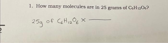 Solved physical science 1. How many molecules are in 25 | Chegg.com