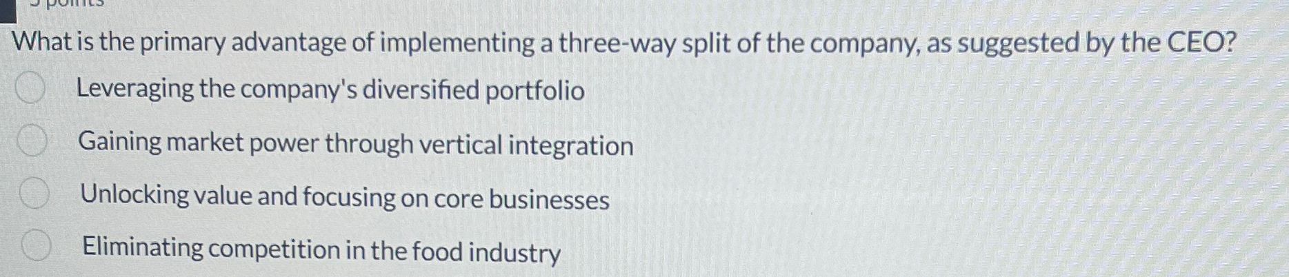 Solved What is the primary advantage of implementing a | Chegg.com