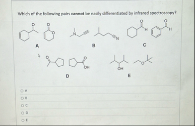Solved Which of the following pairs cannot be easily | Chegg.com