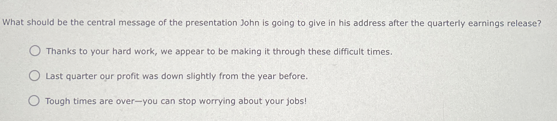Solved What should be the central message of the | Chegg.com