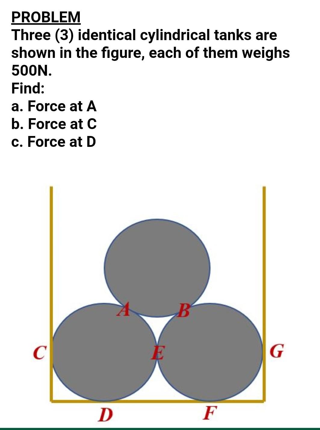 Solved PROBLEM Three (3) identical cylindrical tanks are | Chegg.com