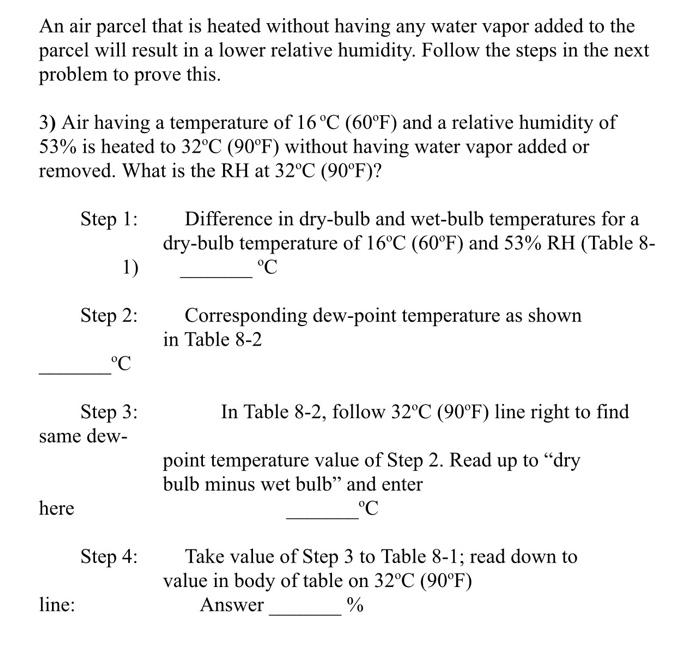 Solved Exercise 3-C: Specific Humidity, Relative Humidity | Chegg.com