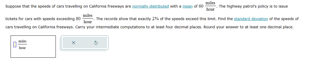 Solved Suppose that the speeds of cars travelling on | Chegg.com