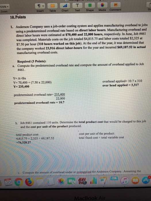 Solved 125 % Sh Comment Media Shape Chart Text Insert Table | Chegg.com
