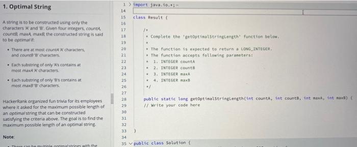 Solved 1. Optimal String | Chegg.com Solved 1. Optimal String | Chegg.com