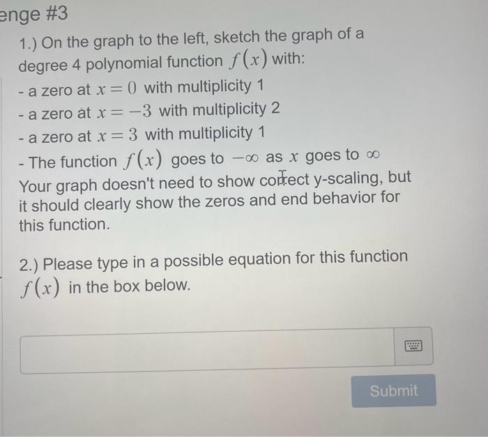 Solved 1.) On the graph to the left, sketch the graph of a | Chegg.com
