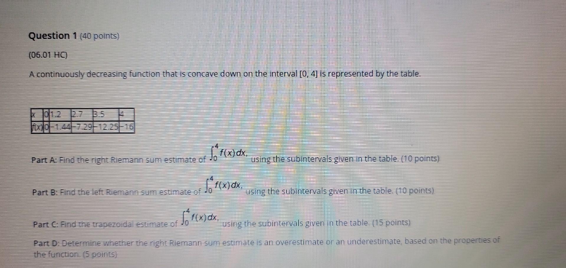 Solved Question 1 (40 points) (06.01HC) A continuously | Chegg.com