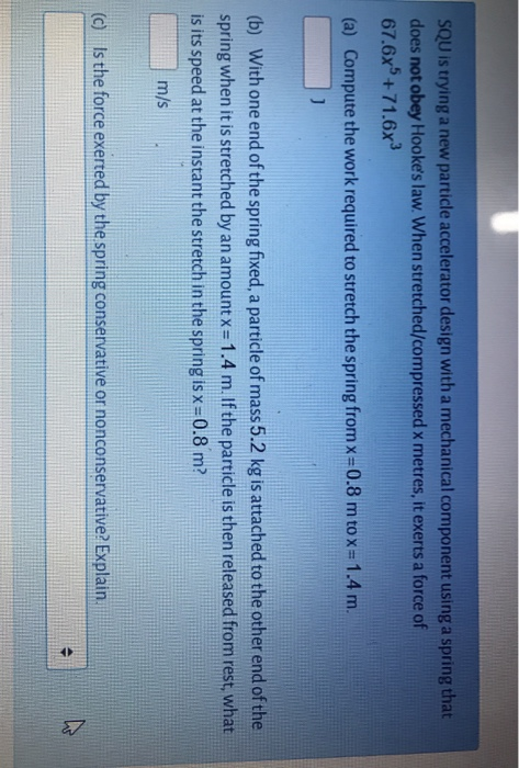 Solved SQU is trying a new particle accelerator design with | Chegg.com