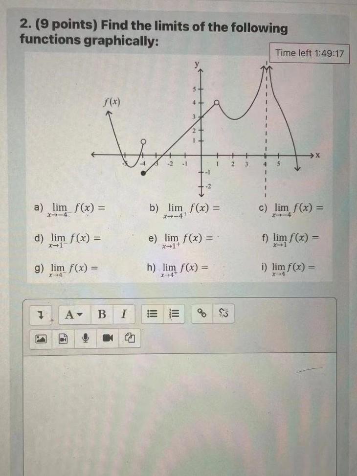 Solved 2. (9 points) Find the limits of the following | Chegg.com