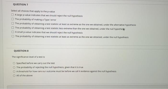 Solved QUESTION 7 Select all choices that apply to the | Chegg.com Solved QUESTION 7 Select all choices that apply to the | Chegg.com