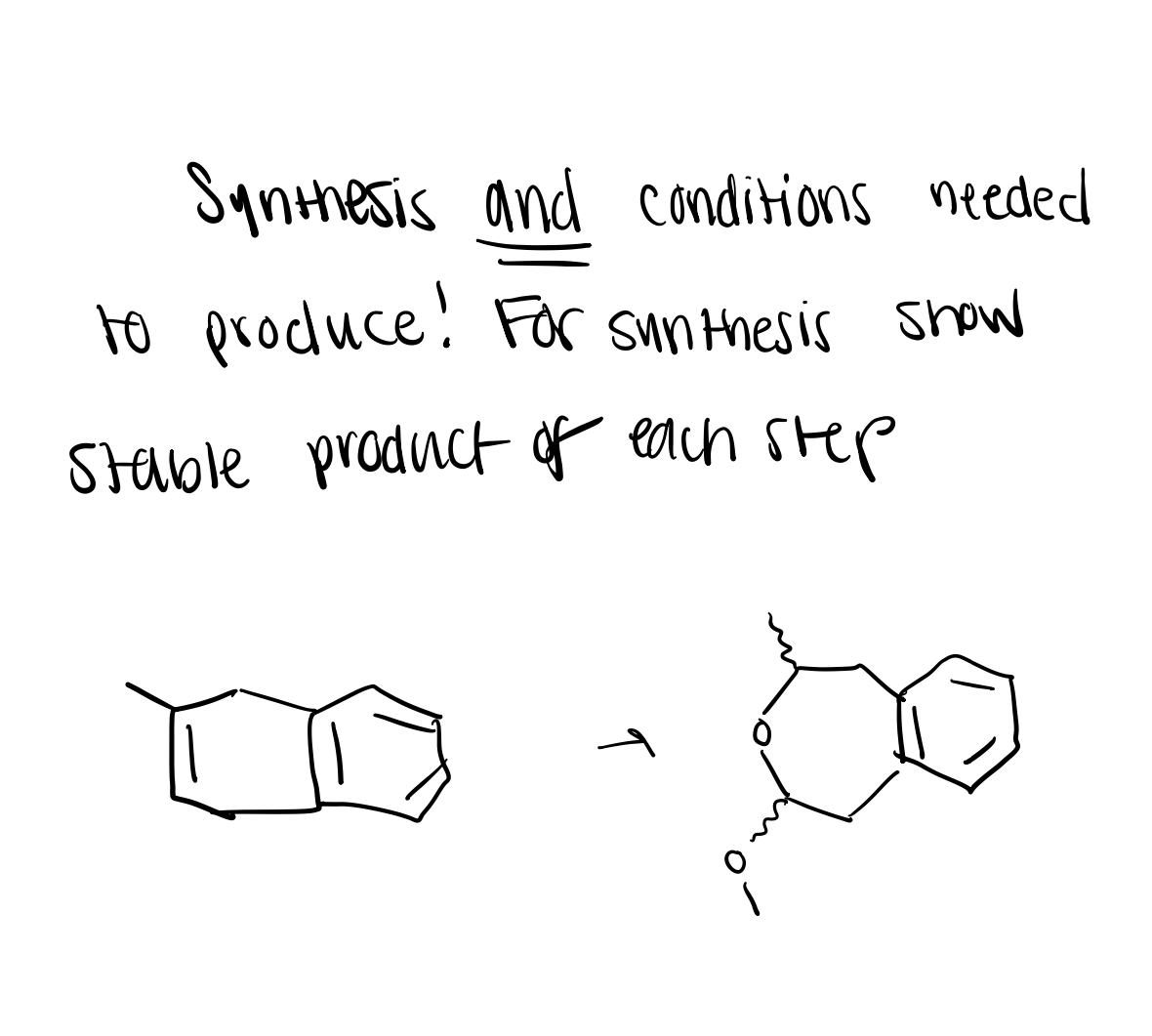 Solved Synthesis and conditions neededto produce! For | Chegg.com
